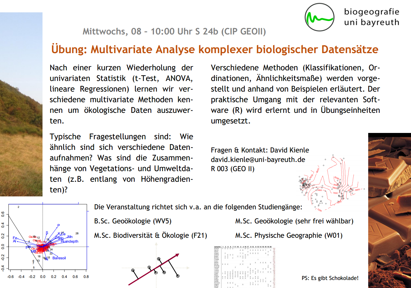 Lehrstuhl für Biogeografie: Abschlussarbeiten: Multivariate Analyse ...